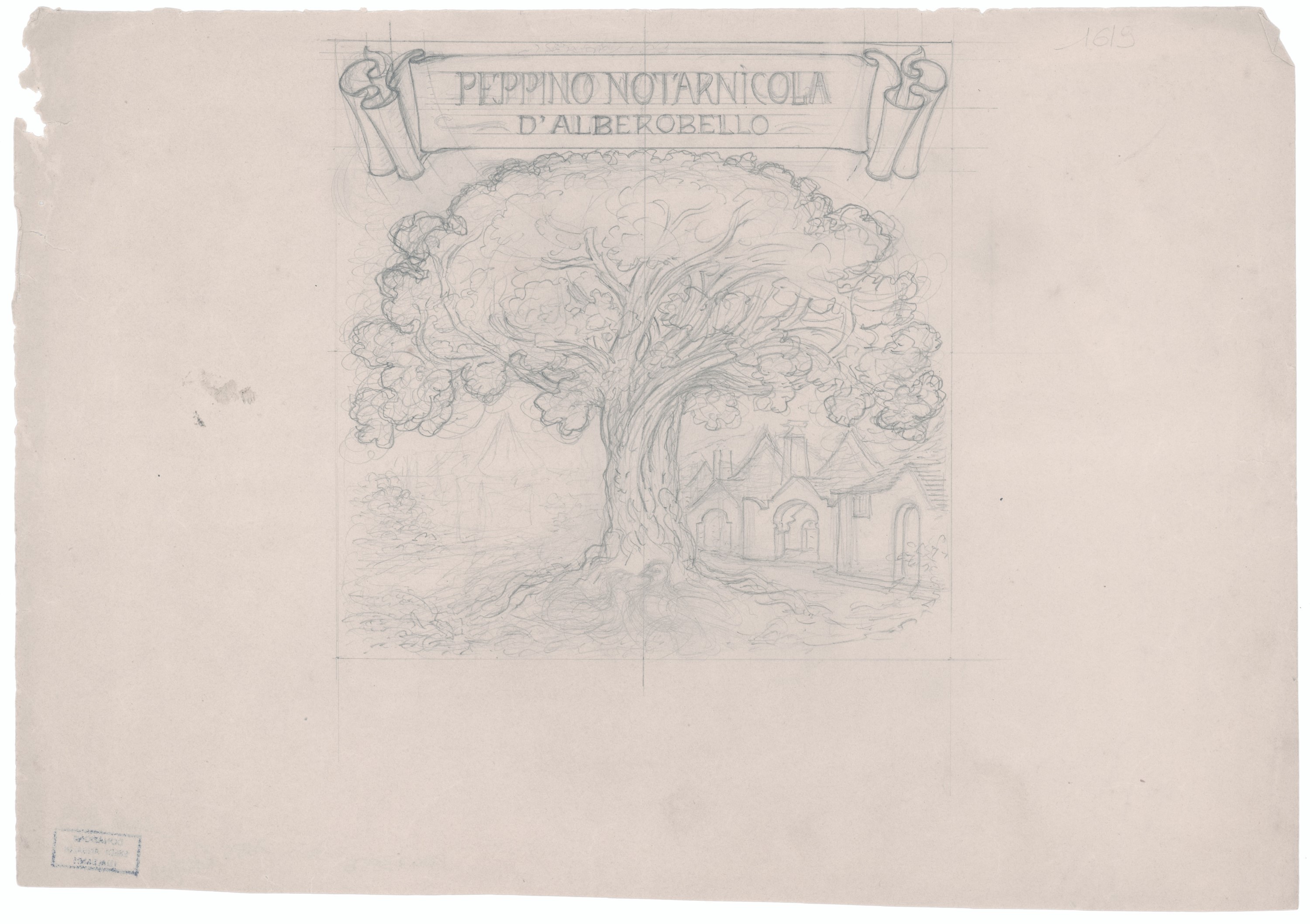 Disegno per Peppino Notarnicola d'Alberobello