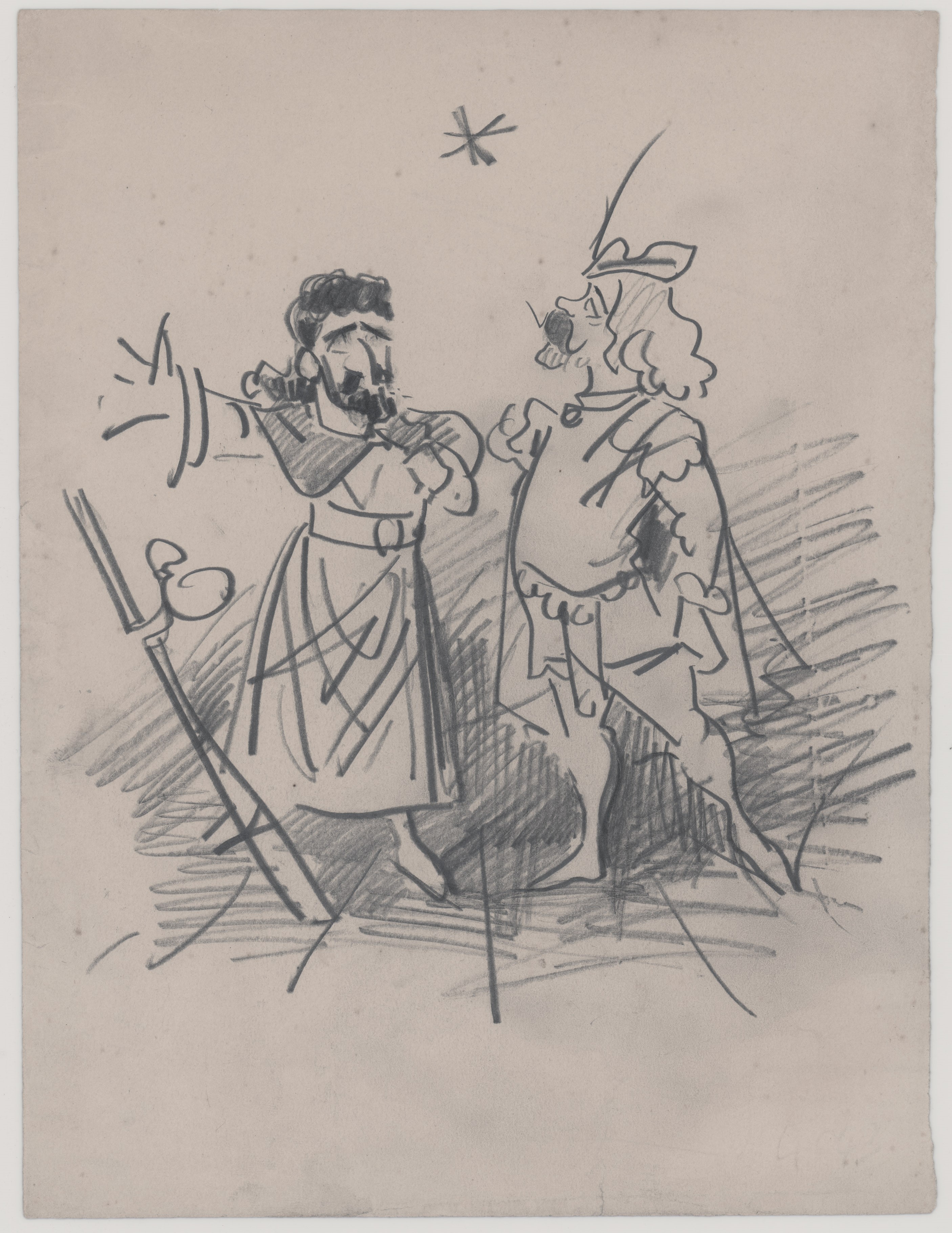 Disegno satirico sul mondo dell'opera (Giovanni Battista De Negri)